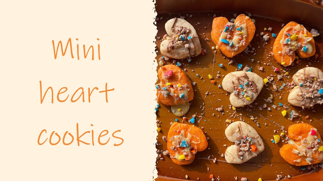 Cute & Sweet Mini Heart Cookies | Homemade Recipe | Quick & Tasty - YouTube