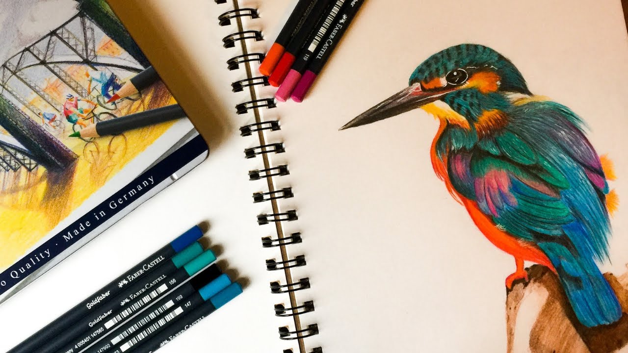 I Spent 24 Hours Drawing with Faber Castell Goldfaber Coloured Pencils ...