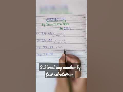 Subtract any number by fast calculations l subtraction by easy short tricks l vedic maths#shorts ...