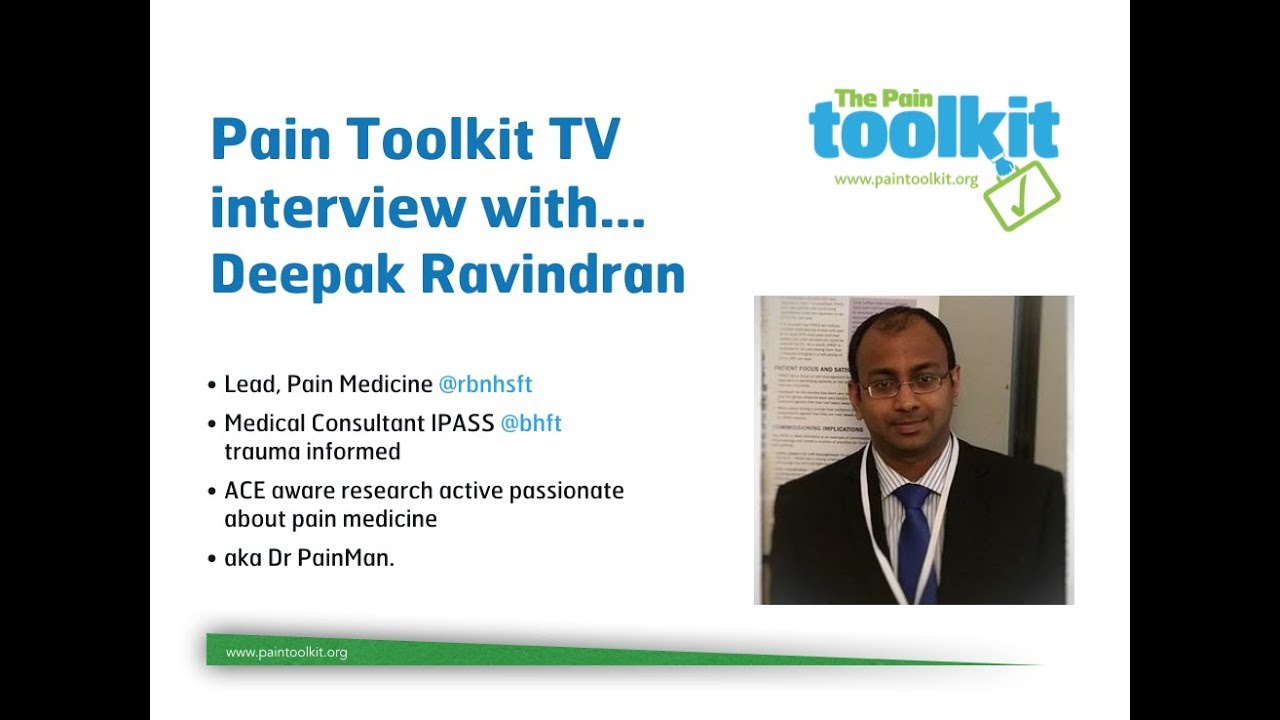 Pain Toolkit 5 Question interview with Deepak Ravindran 8th May 2018 ...