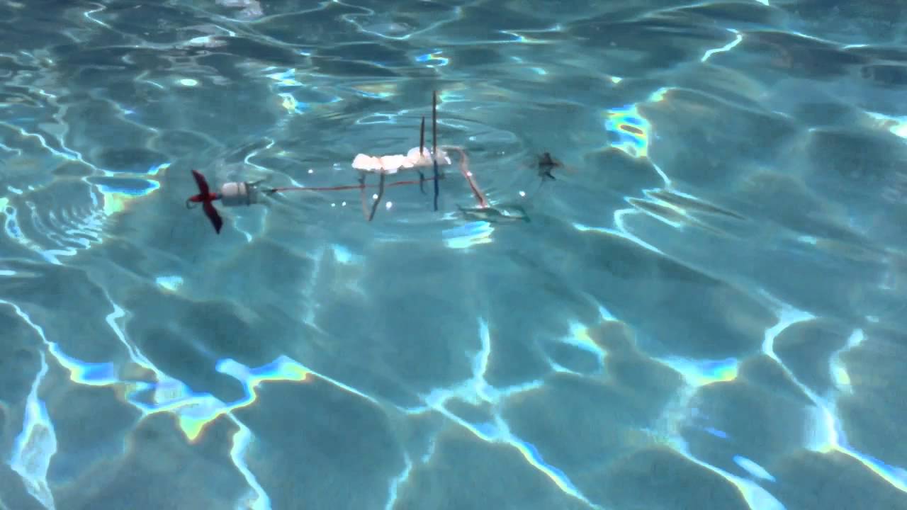 rubberband powered bottle submarine - YouTube