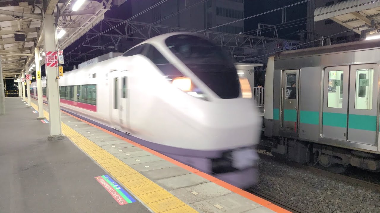 【常磐線】84M 特急ときわ84号 E657系K9編成 我孫子駅 通過シーン - YouTube