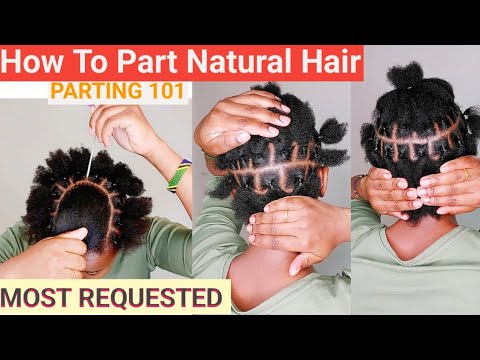 HOW TO PART HAIR FOR BOX BRAIDS, PASSION TWIST ETC USING RUBBER BAND ...