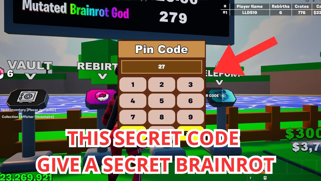 UNBOX A BRAINROT MAP FORTNITE CREATIVE - THIS SECRET CODE GIVE A SECRET ...