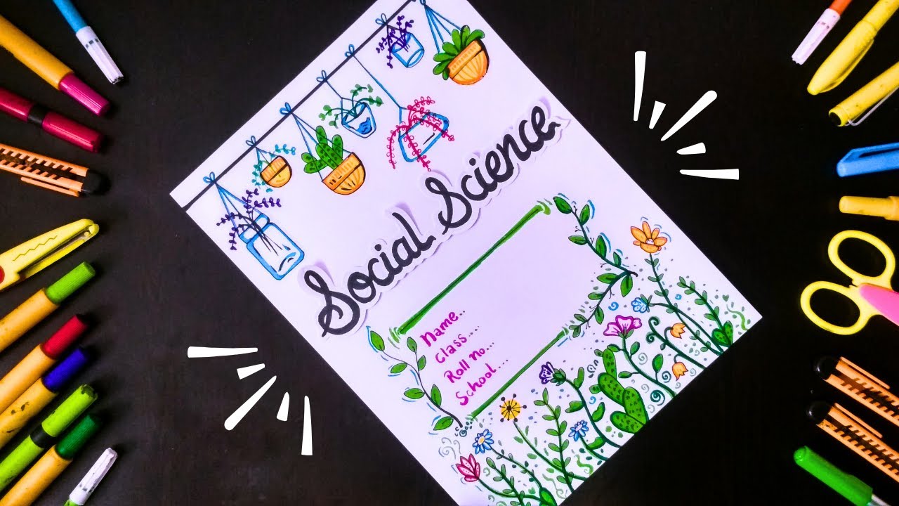 Easy Social Science Title Page Design | Step-by-Step Decoration ...