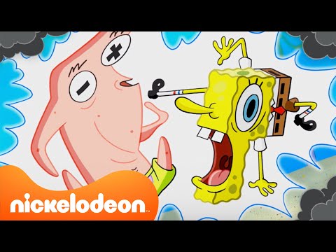 SpongeBob | 60 Menit Cuaca EKSTREM di Bikini Bottom 🌪️ | Nickelodeon Bahasa