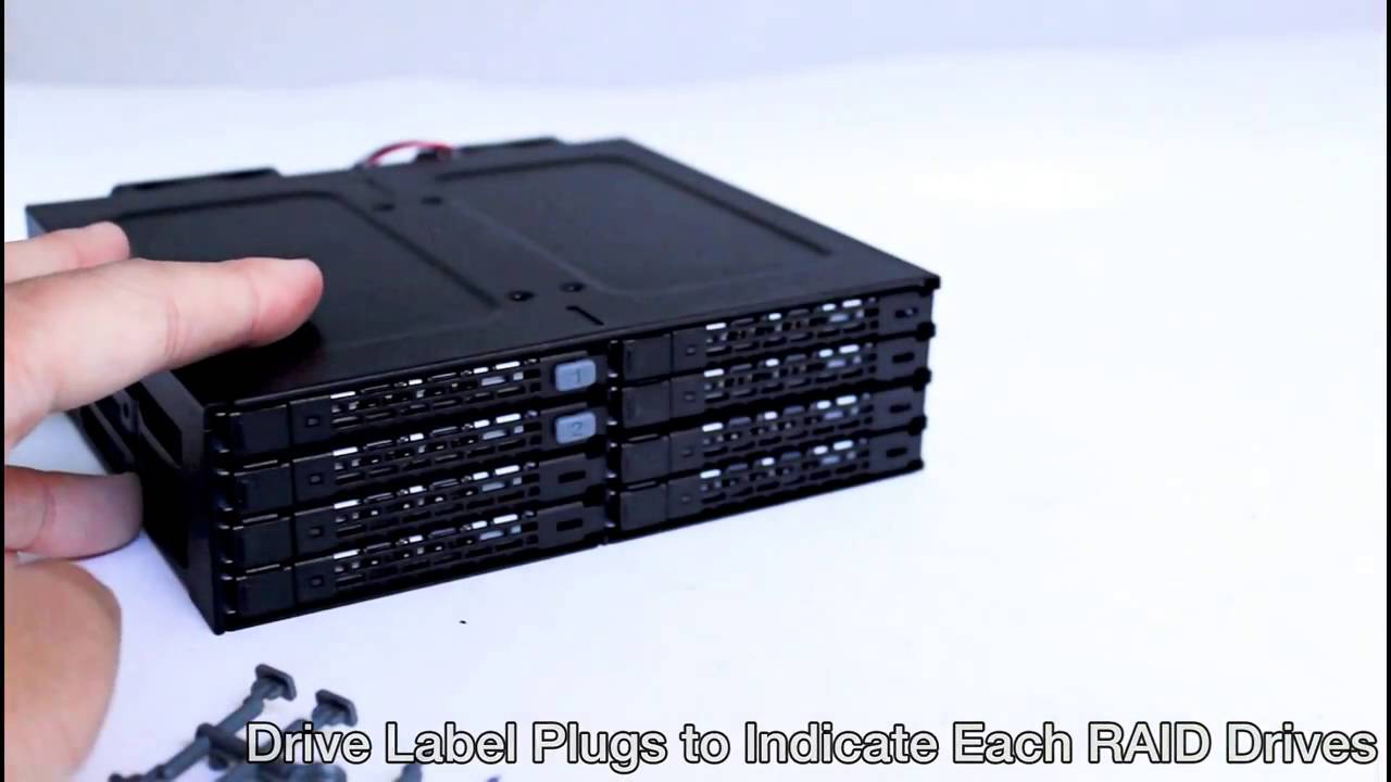 ICY DOCK ToughArmor MB998SP-B 8 x 2.5 SATA SSD/HDD搭載用モバイルラック - YouTube
