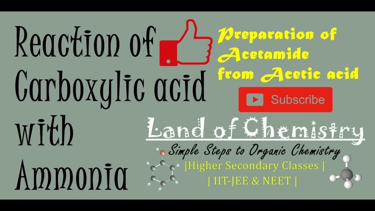 Reaction of Carboxylic acid with Ammonia | Preparation of Acetamide ...