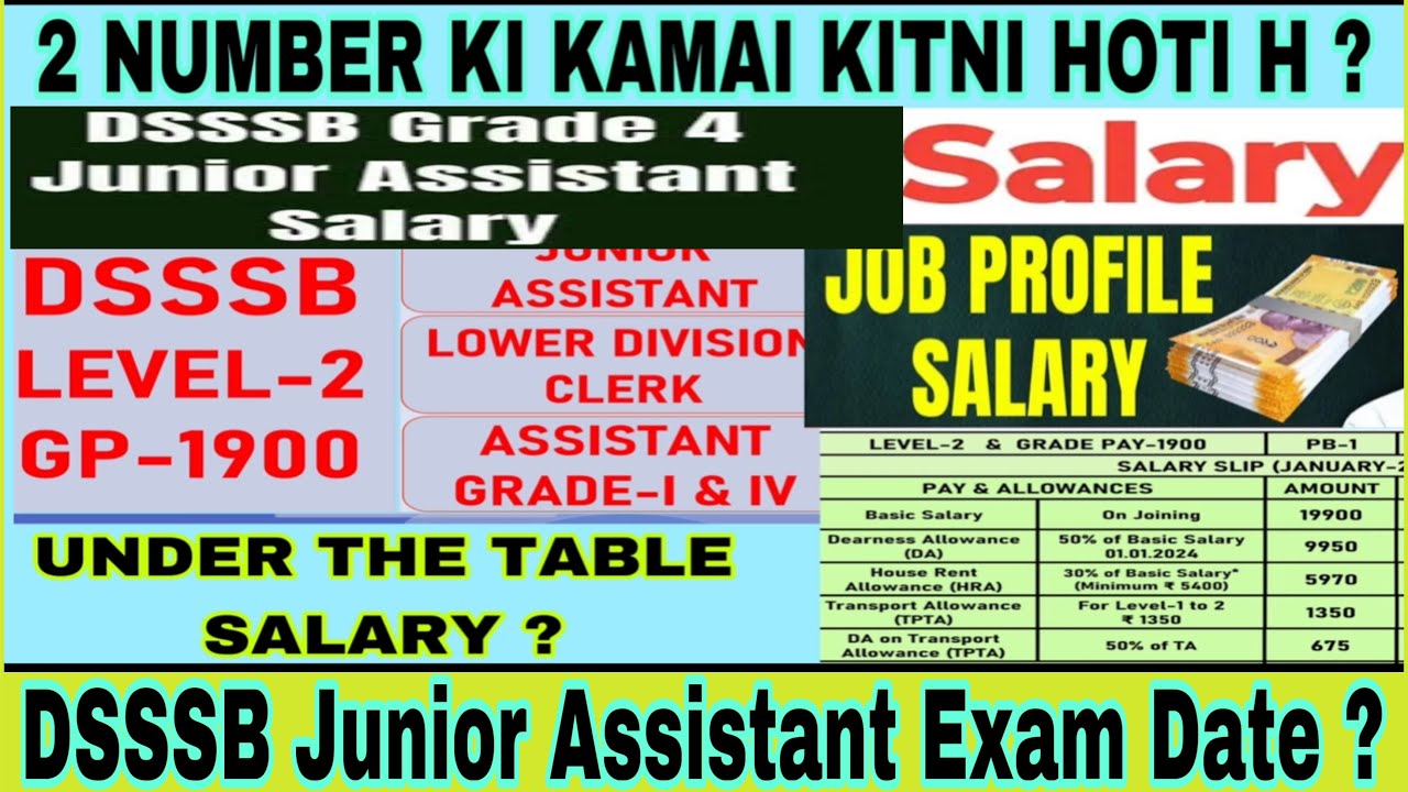 Newly Joined DSSSB Junior Assistant Salary Slip 2024 | Dsssb ldc salary ...