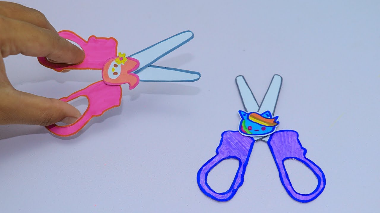 Craft idea making scissors / How to make - YouTube