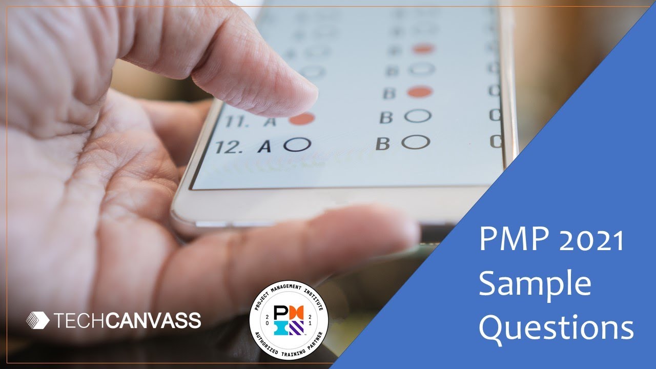 PMP Sample Questions | PMP 2021 Exam Pattern | Techcanvass - YouTube