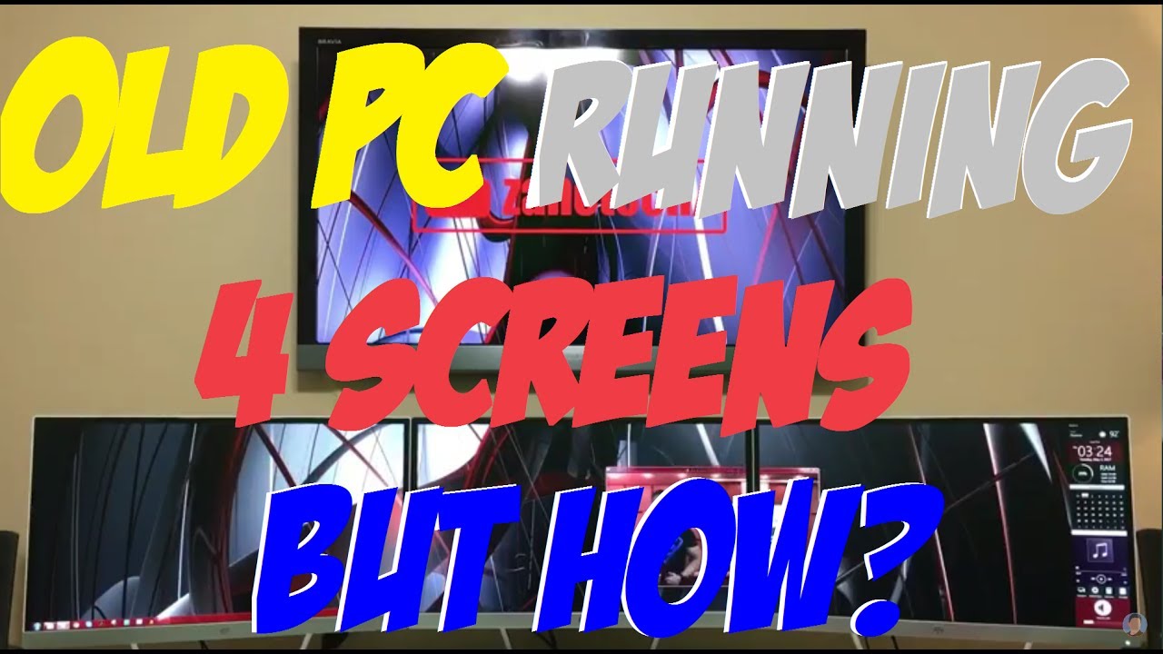 4 MONITORS USING VISIONTEK ATI RADEON HD 7750 REVIEW/GAMING DEMO. - YouTube