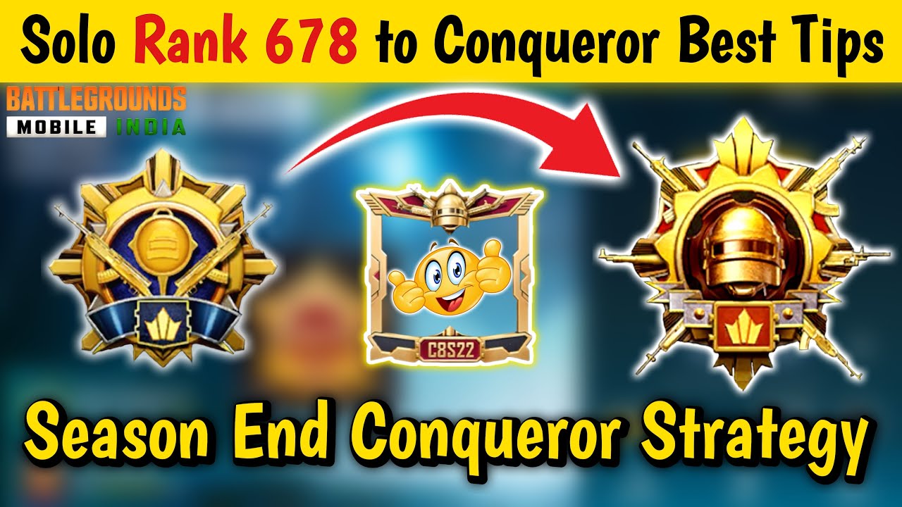 😍Rank 678 to Conqueror‼️| Season End Conqueror Strategy🔥| Solo ...