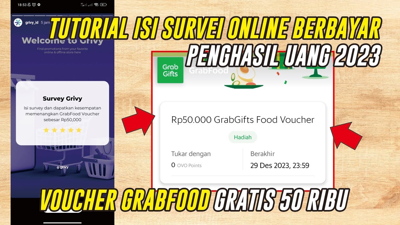 Voucher Grabfood Gratis Senilai 50 Ribu - Tutorial Isi Survey Online ...