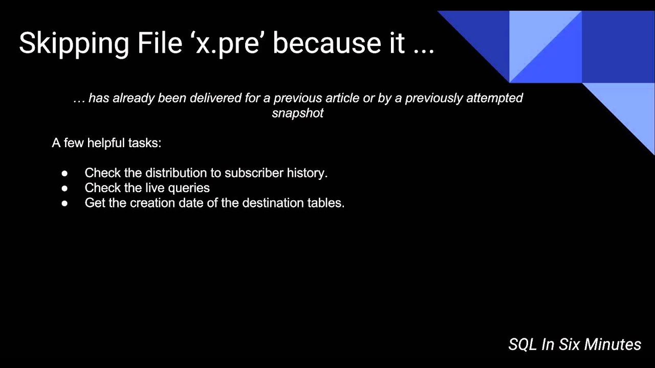 Error: Skipping File '' Because It Has Already Been Delivered For A ...