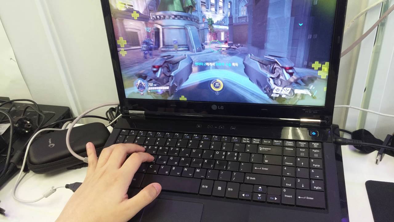 LG R570 지포스 GT335로 오버워치 최하옵 - YouTube
