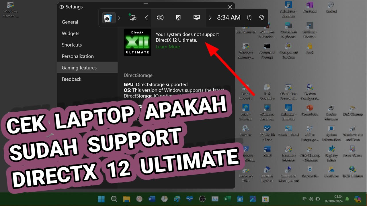 Cara Cek Laptop Apakah Bisa Menggunakan DirectX 12 Ultimate (Laptop ...