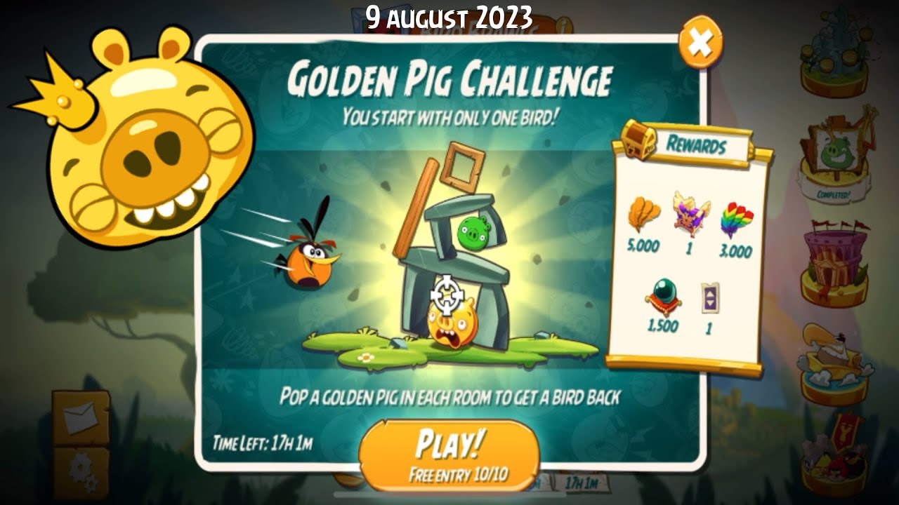 Angry Birds 2 Golden Pig Challenge with Bubbles | Cha-Ching! - YouTube