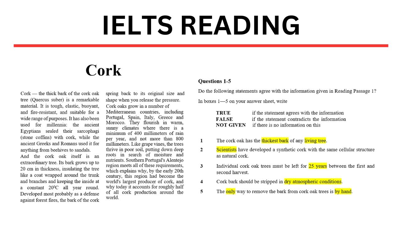 IELTS Reading Cambridge 12 Test 5 Passage 1 - YouTube