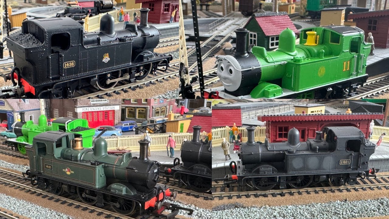 all of my 14xx steam locomotive collection running on the model railway ...