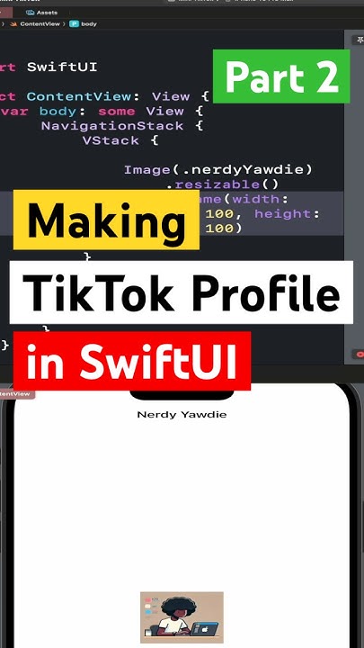 Making TikTok Profile in SwiftUI 👨🏿‍🏭 | Part 2 - YouTube