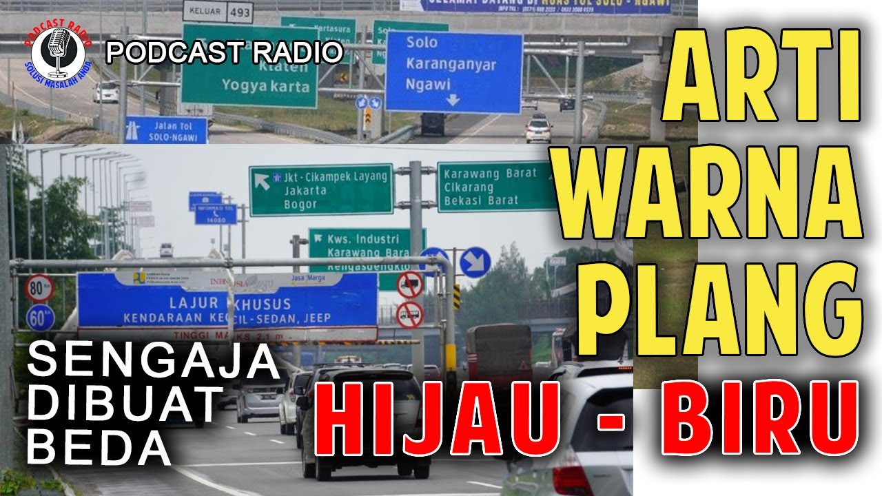 Plang petunjuk arah dijalan tol - YouTube