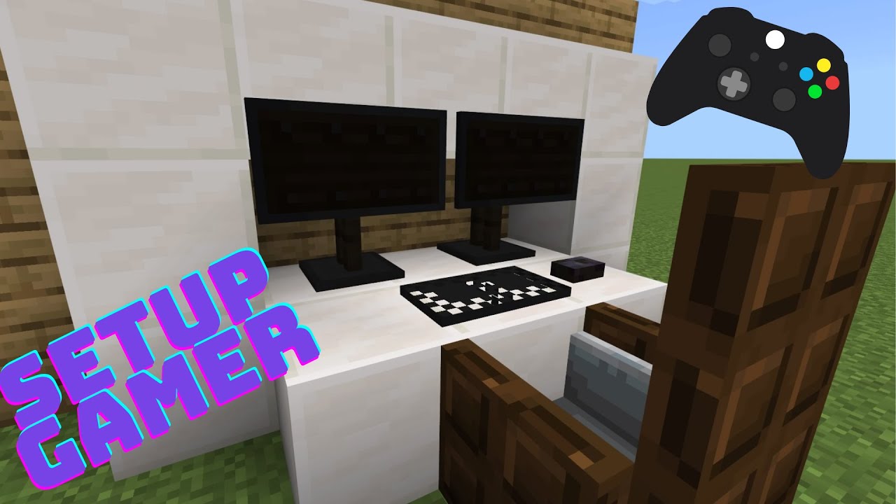 COMO FAZER UM SETUP GAMER NO MINECRAFT DE (BEDROCK EDITION) - YouTube