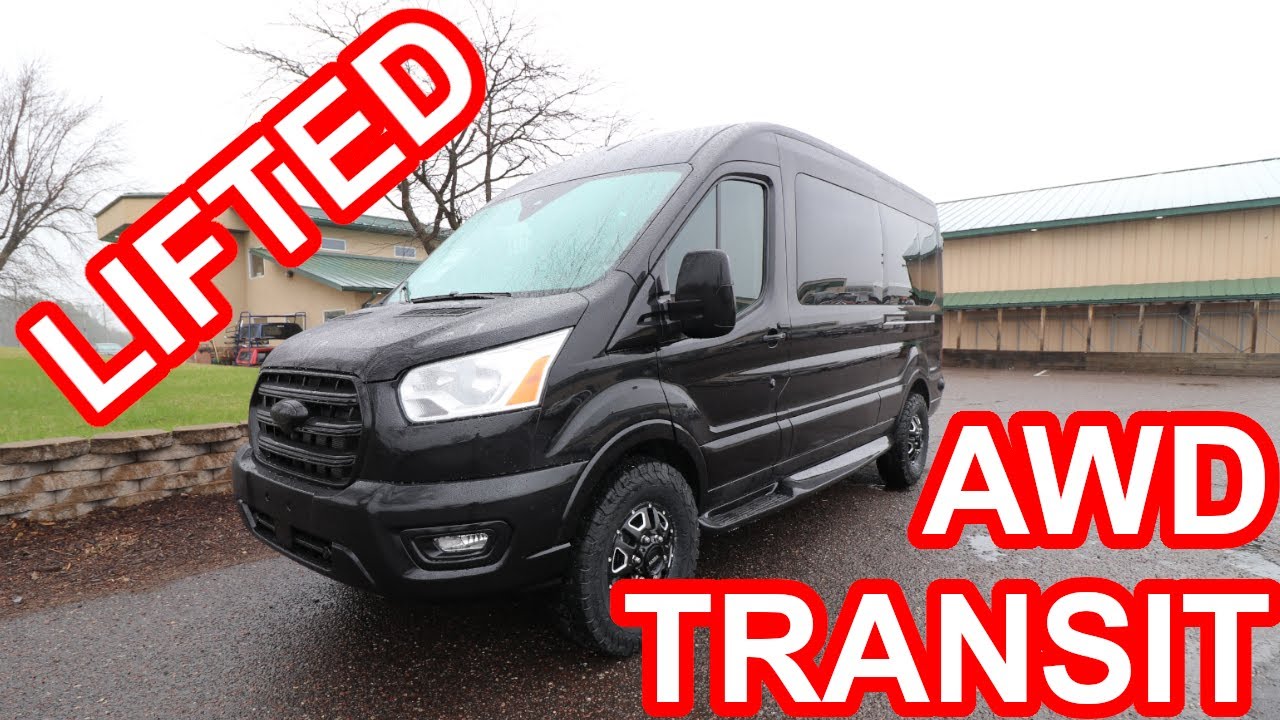 LIFTED BLACKED OUT AWD FORD TRANSIT VAN #VANLIFE - YouTube