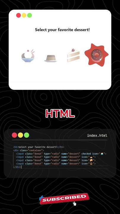 Create a Fun Dessert Picker UI in HTML & CSS | No JavaScript Needed! - YouTube