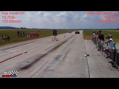 Fiat Punto GT vs. Chevrolet Corvette Drag Race 1/4M (402m), 09.06.2018 » Letiště Hoškovice,