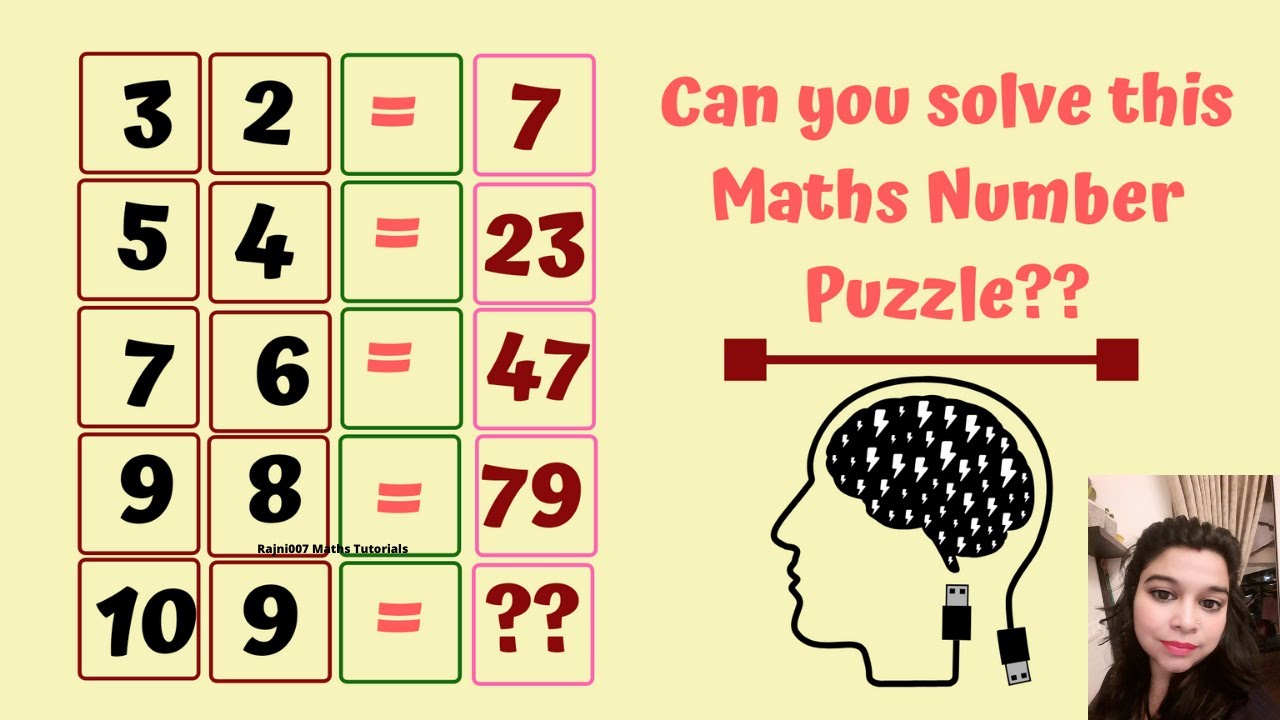 32=7 Puzzle Answer!32=7,54=23,76=47,98=79109=?!Can you solve this Maths ...