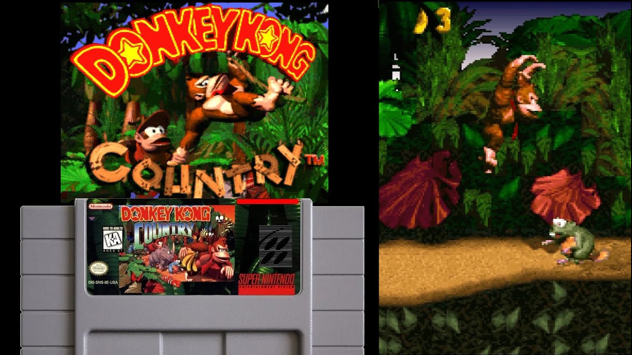 Donkey Kong Country (Nintendo, 1994) - SNES Gameplay HD - YouTube