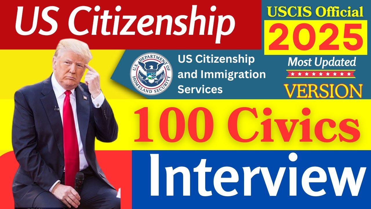 2025 (Learn Quickly) USCIS Official 100 Civics Questions & Answers for ...