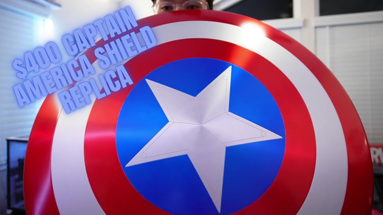 $400 CAPTAIN AMERICA SHIELD REPLICA WITH CARRY CASE - YouTube