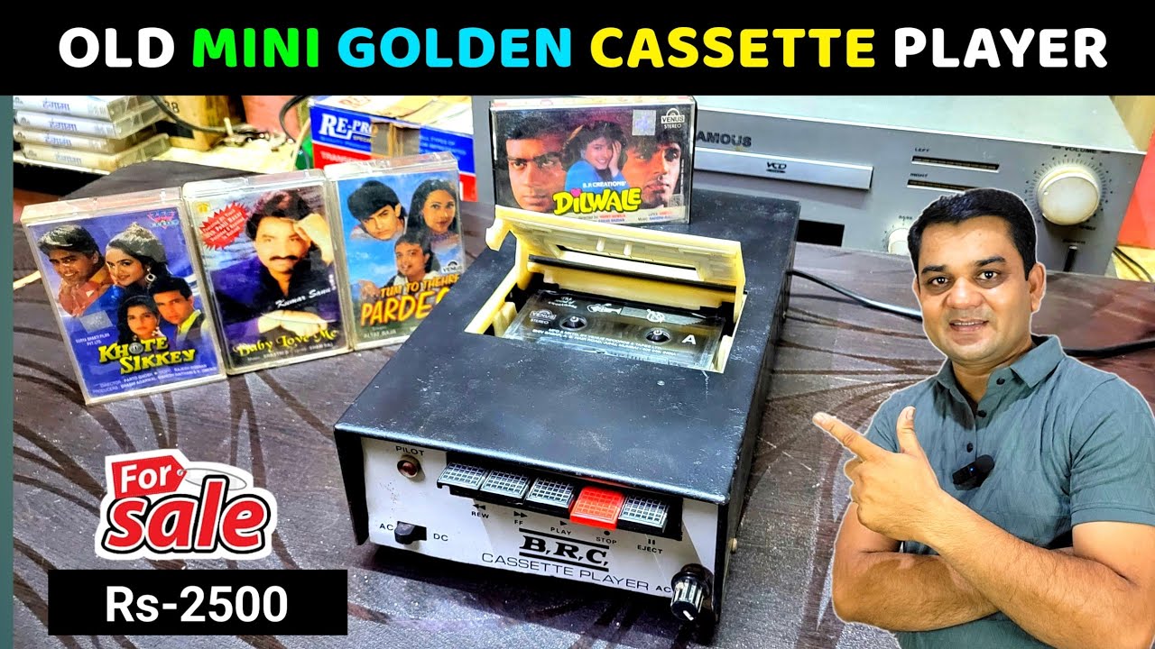 90s Old Mini Golden Cassette Player For Sale | Preamp Cassette Player ...