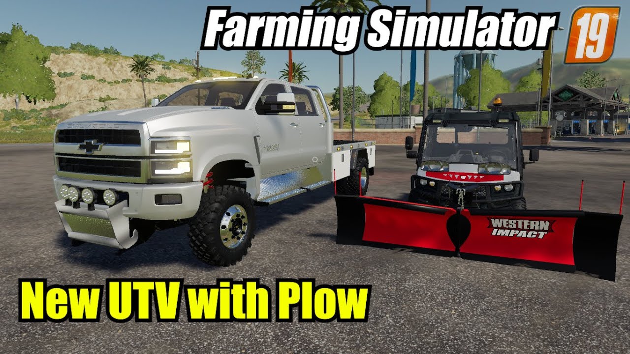 FS19 New UTV & Plow | Camaro Project Update - YouTube