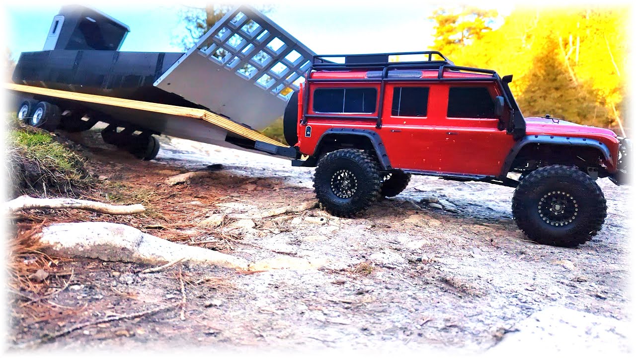 1/10 Scale Full Suspension RC Barge Trailer - YouTube