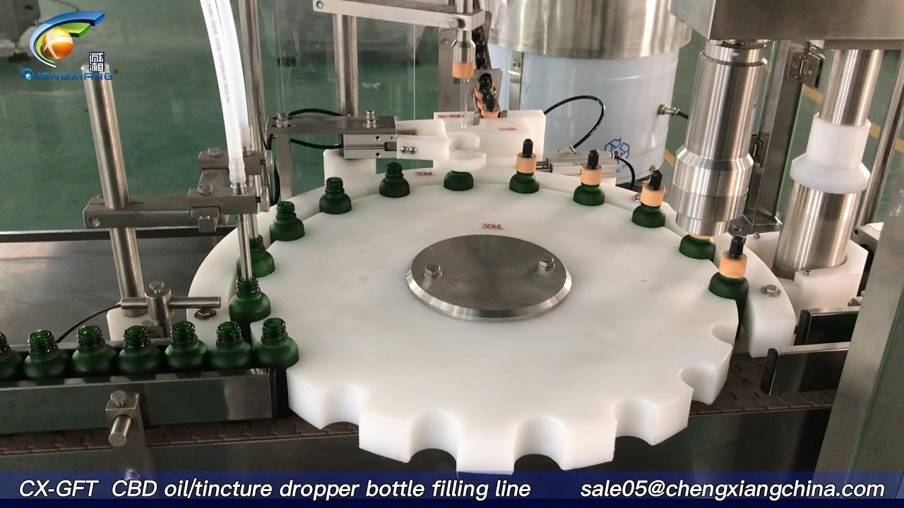 filling machine/CBD oil tincture filling line/glass dropper bottle ...