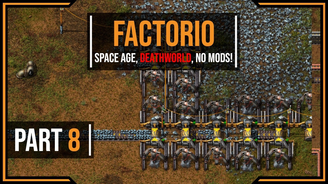Factorio Space Age - Episode 8 - First new iron mine! (Deathworld, no ...