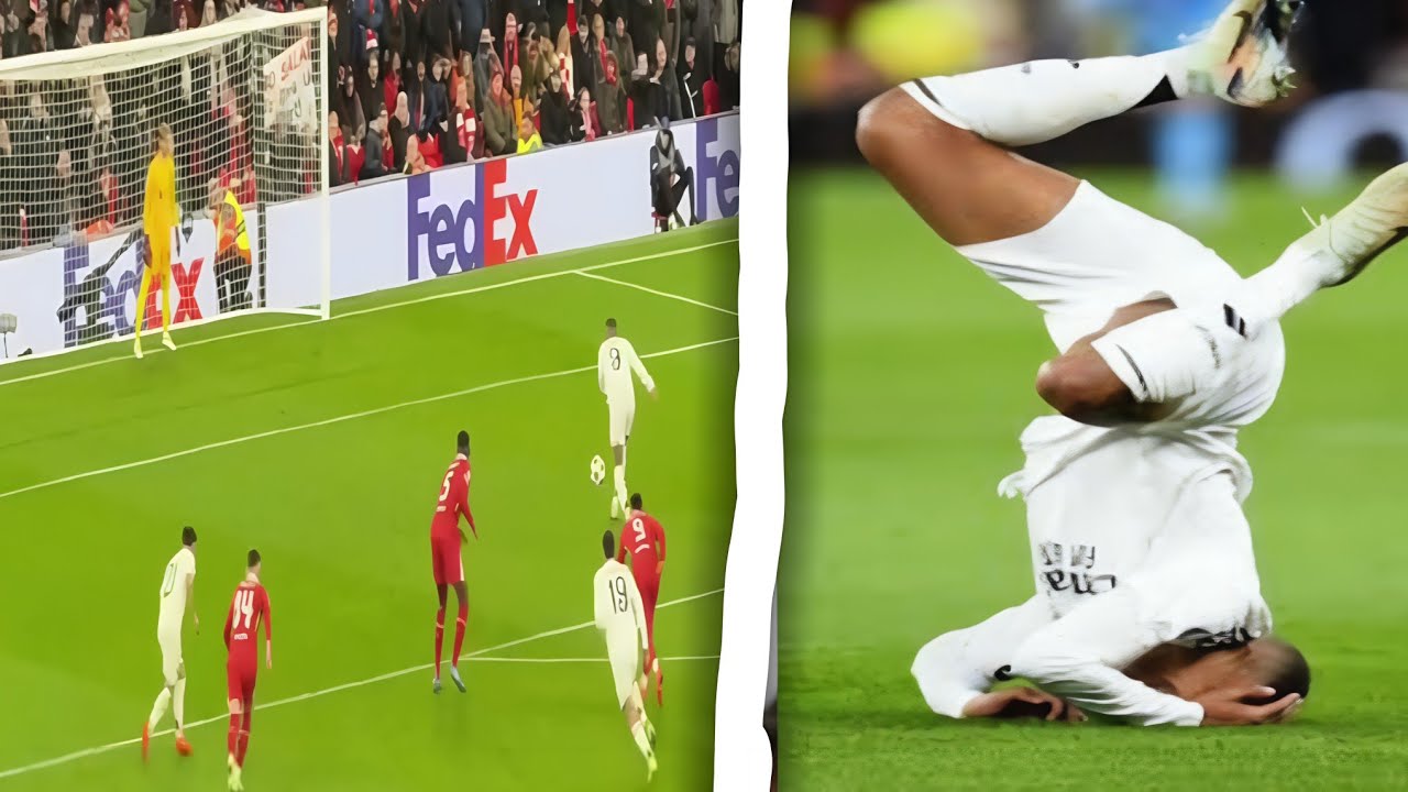 Mbappe's Penalty Miss & Epic Fall vs Liverpool! - YouTube