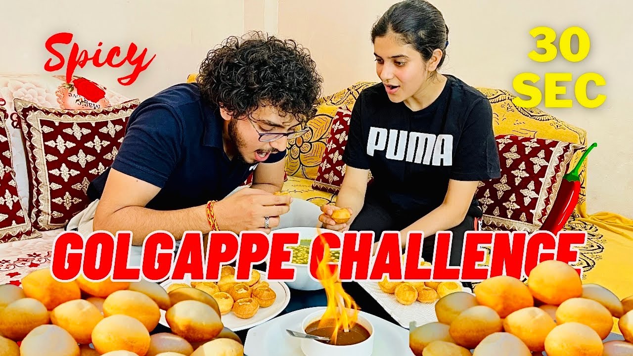 30 Sec Spicy🔥Golgappe Challenge With DIDI 🥰 | Tarun Thakur Vlogs. - YouTube