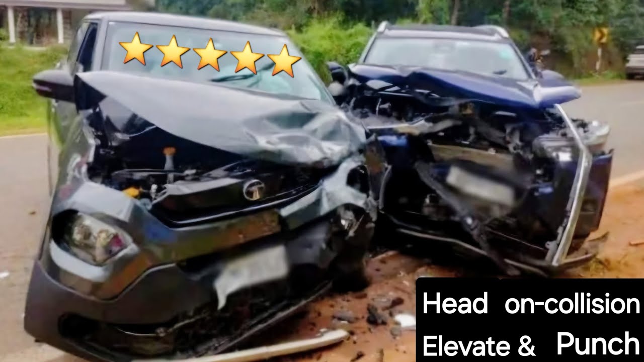 Tata Punch and Honda Elevate Head-on collision - YouTube