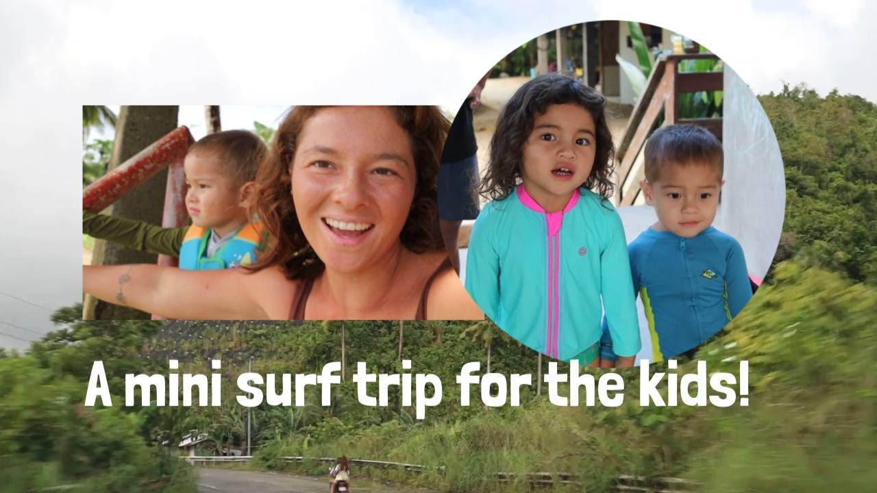 Surfing with the Kids! Going on a trip for fun waves! - YouTube