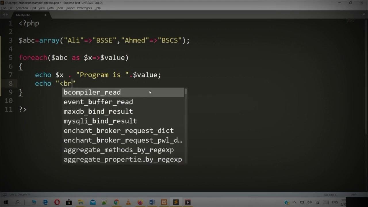 Associative Array Through Foreach Loop In Php Intro To Php Php Laravel Courseurduhindi Lec