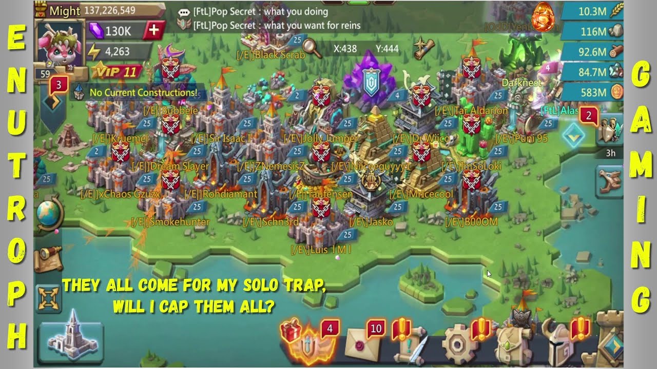 Deadly solo trap dominate in lords mobile game against t5 troops! - YouTube