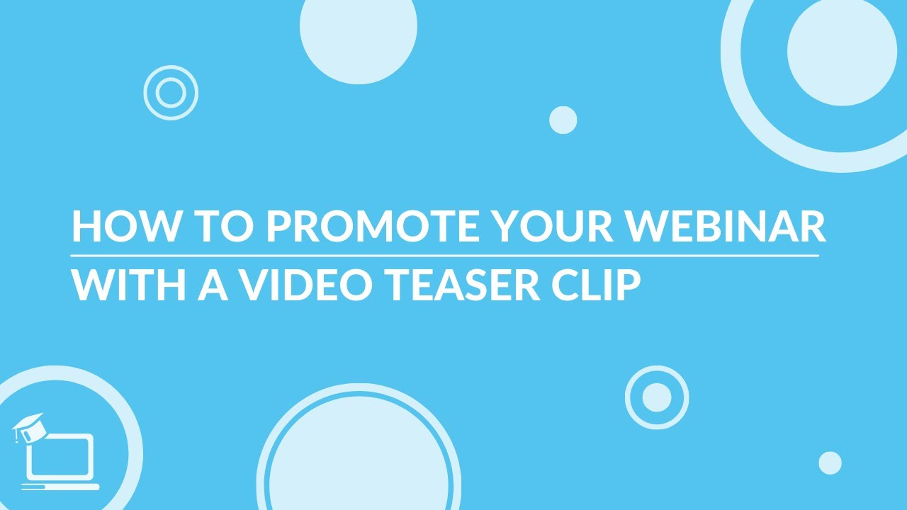 How to Promote Your Webinar with Video Teasers - YouTube