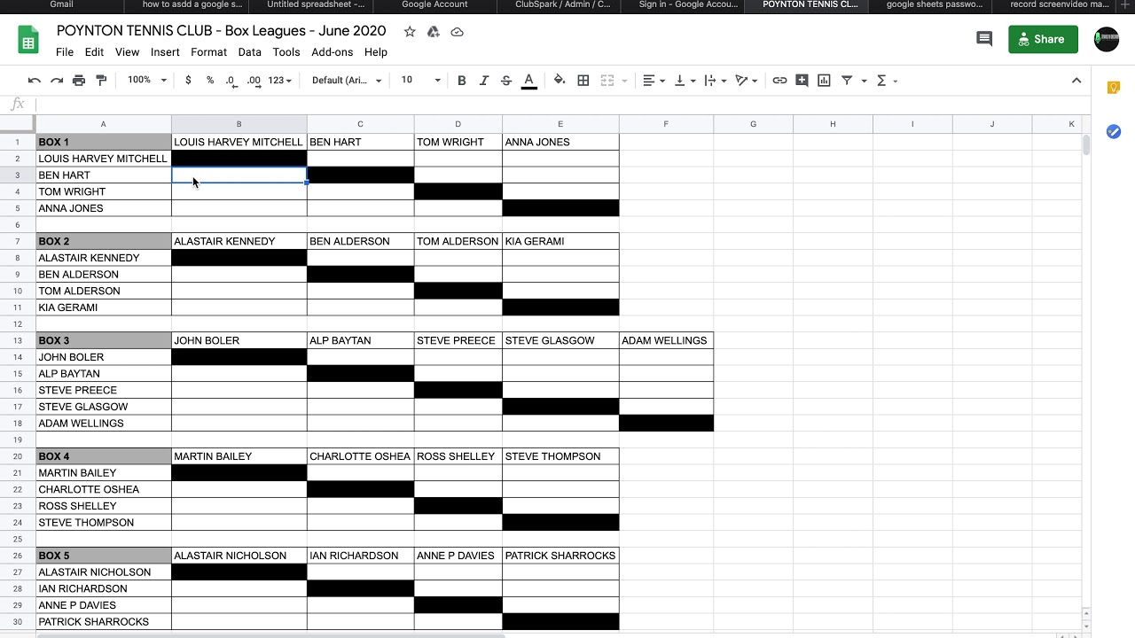How to enter a box league result - YouTube