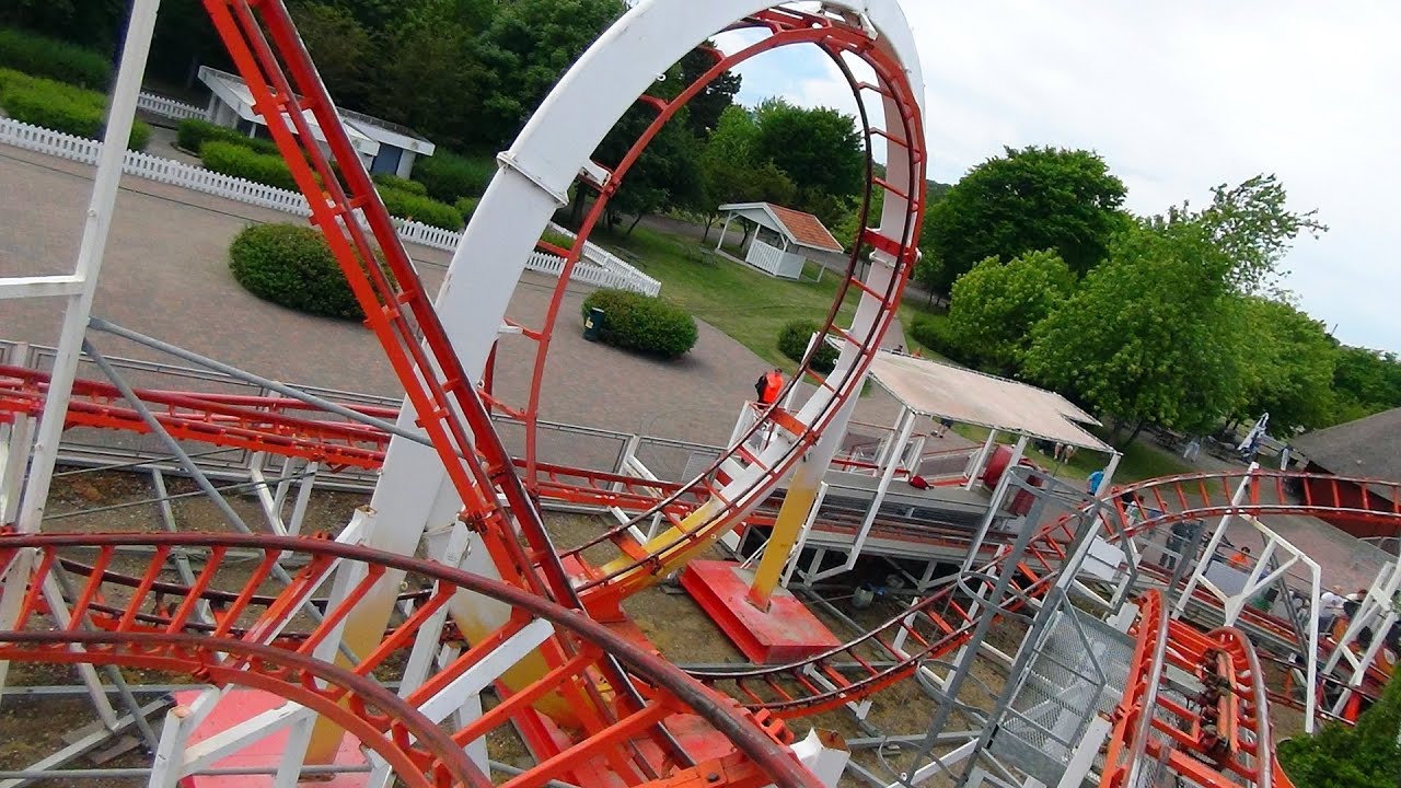 Looping Pinfari Roller Coaster POV Vildkatten Sommerland Sjælland ...