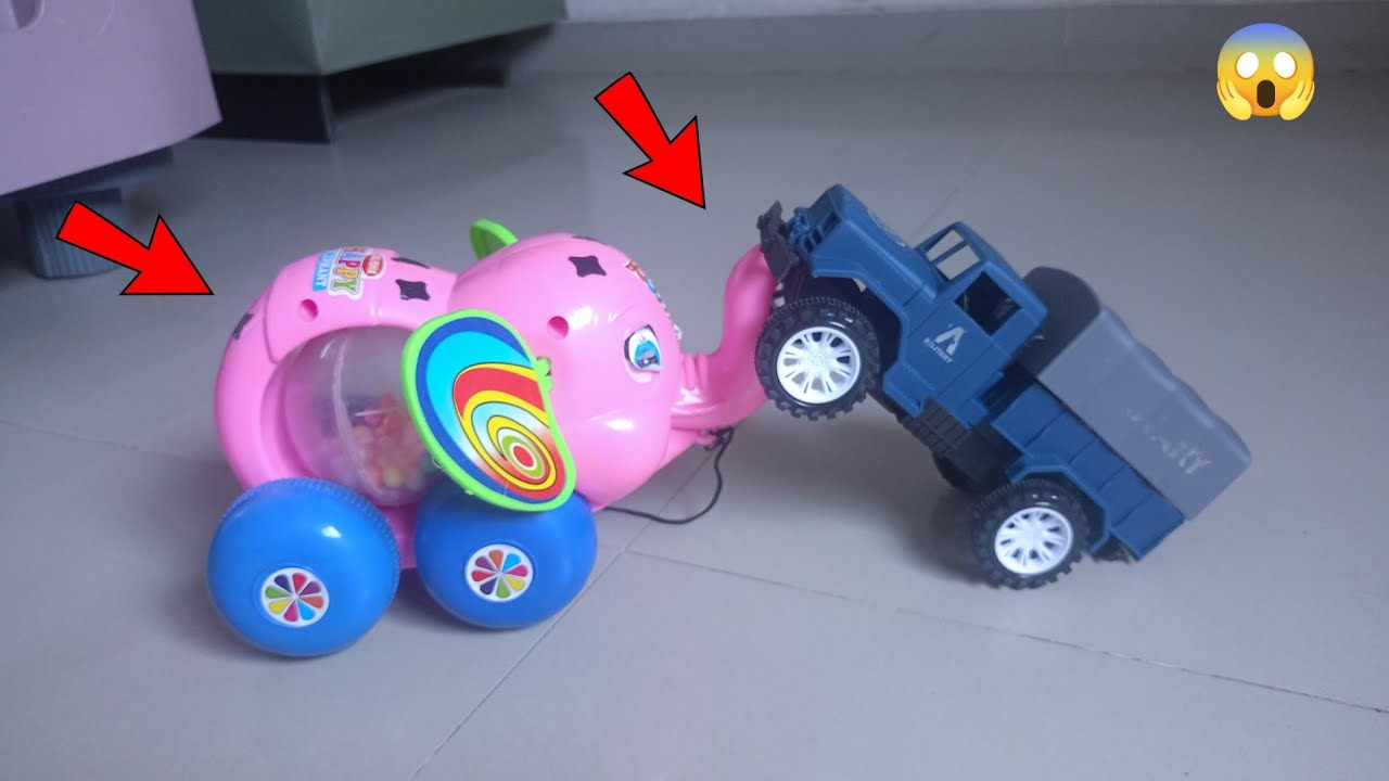 Mini Tractor Jcb cartoon video | hathi toy tractor and jcb toy parking ...