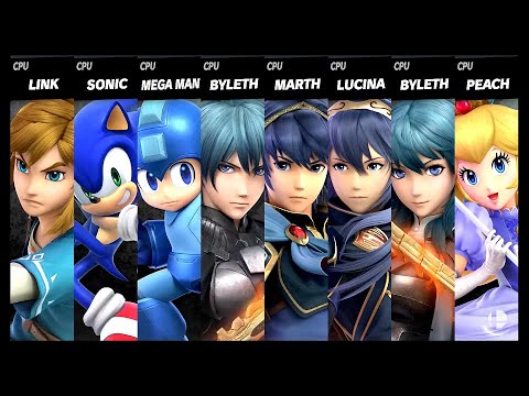Link VS Sonic VS Mega Man VS Byleth VS Marth VS Lucina VS Byleth VS ...